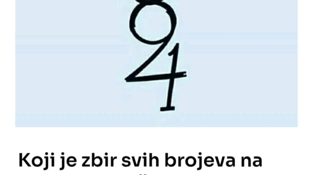 Koji je zbir svih brojeva na ovoj slici? Težak zadatak koji će riješiti ...
